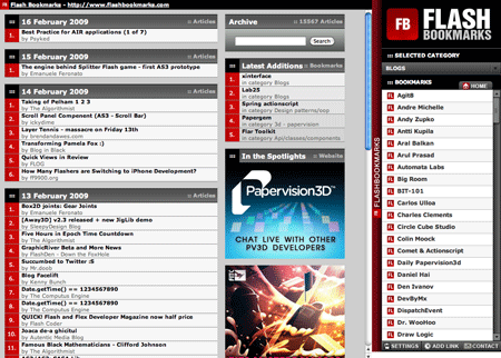 FLASH Bookmarks, Flash & Flex なブログを見つける « イナヅマTVログ